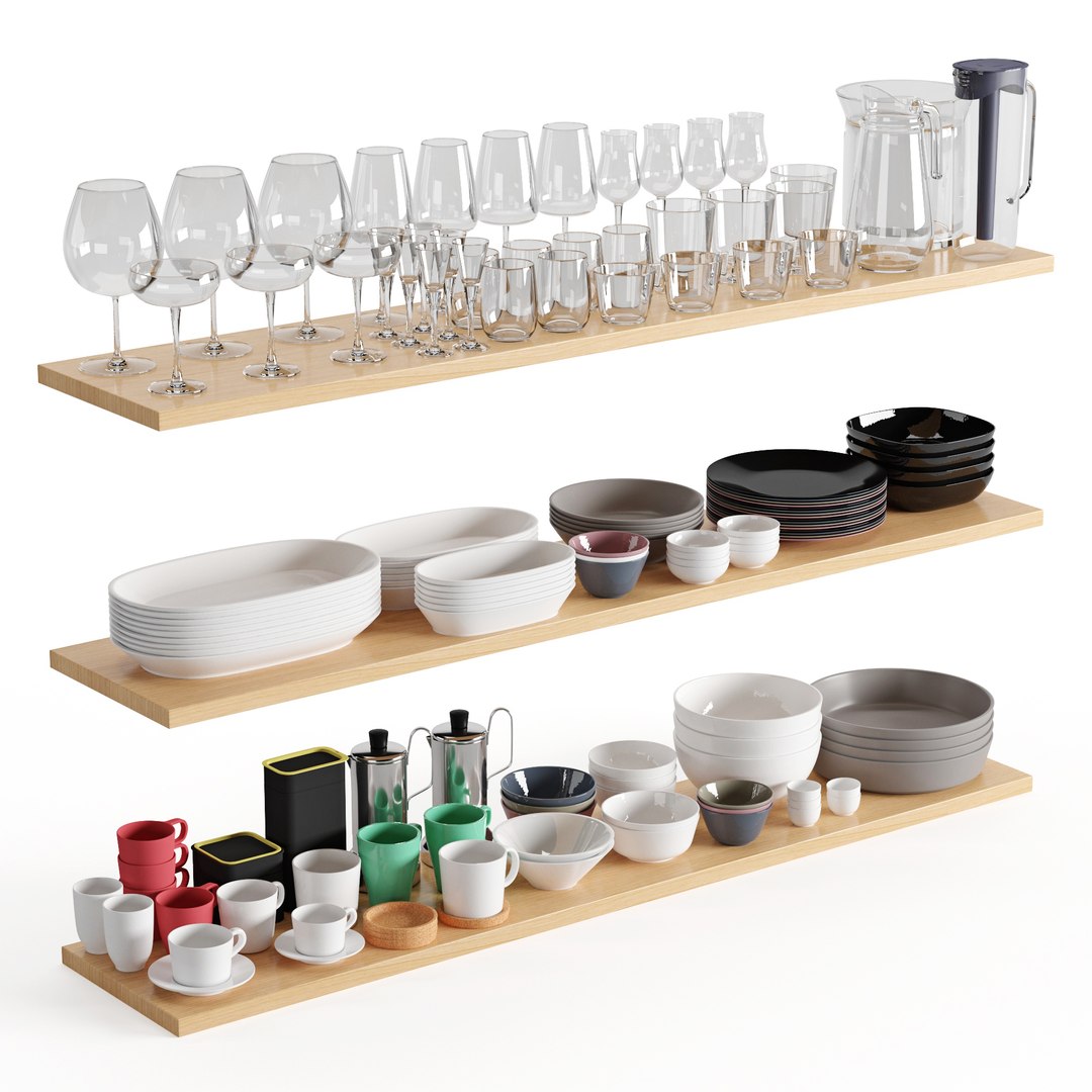 Kitchenware Tableware 01 3D Model - TurboSquid 1525328