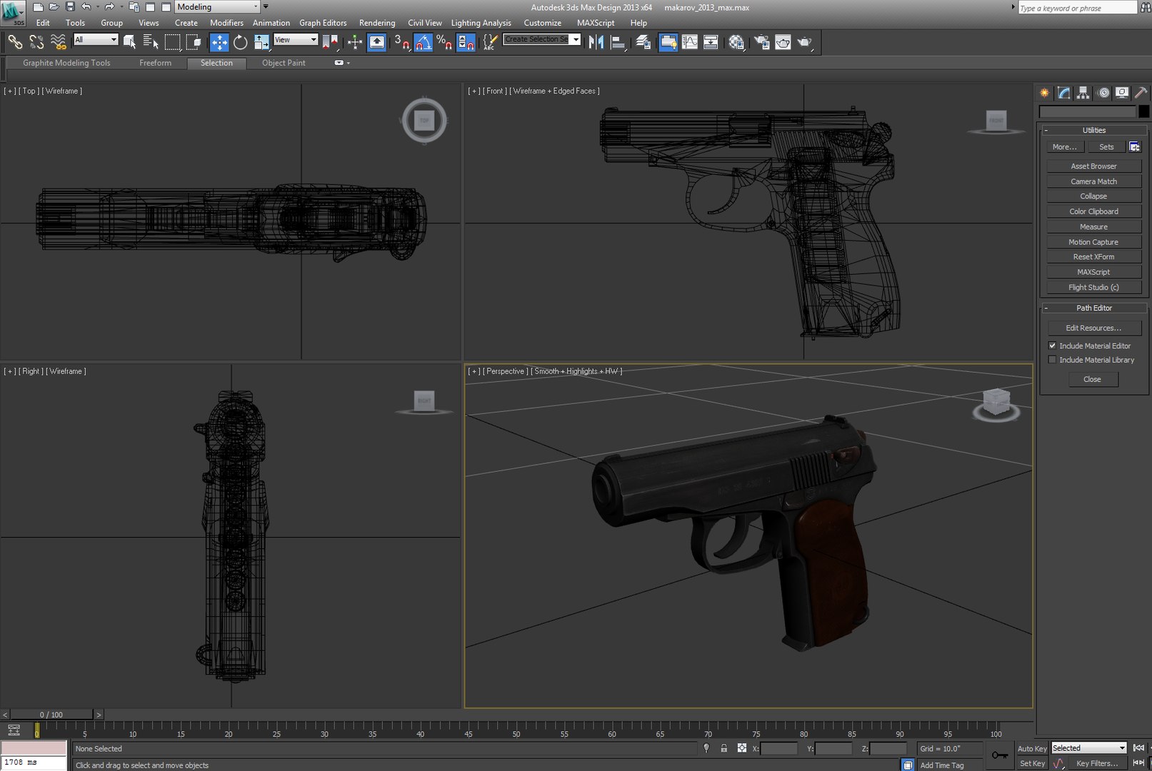 3d Makarov Pistol Model
