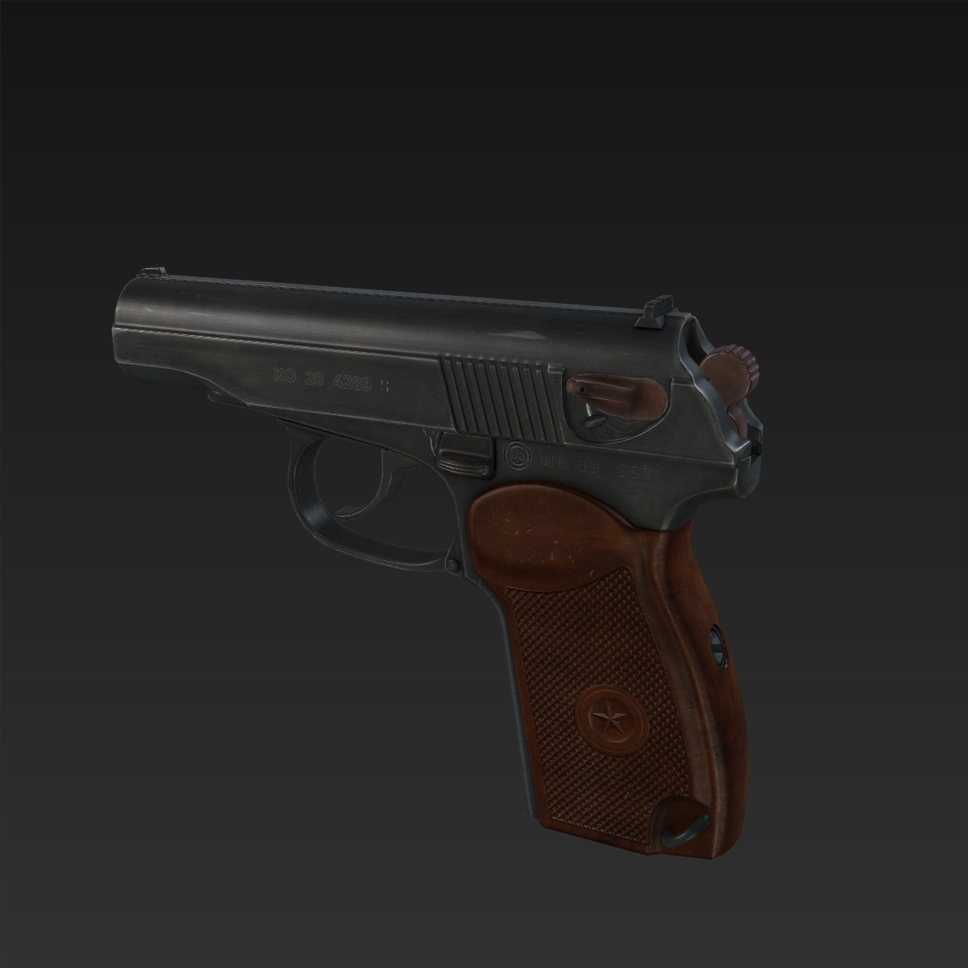 3d Makarov Pistol Model