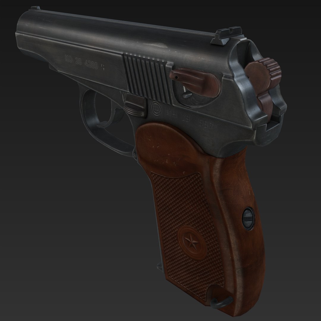 3d Makarov Pistol Model