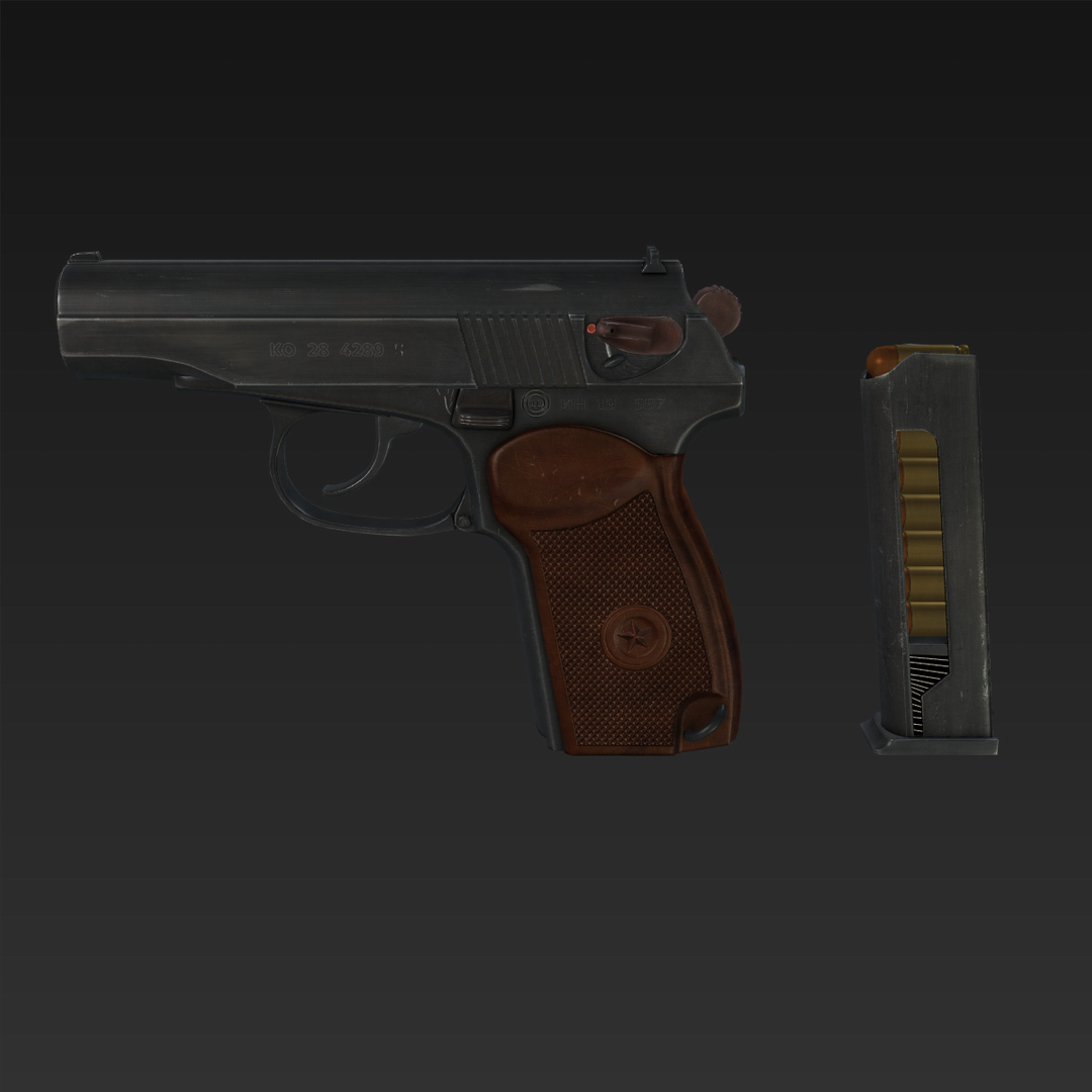 3d Makarov Pistol Model