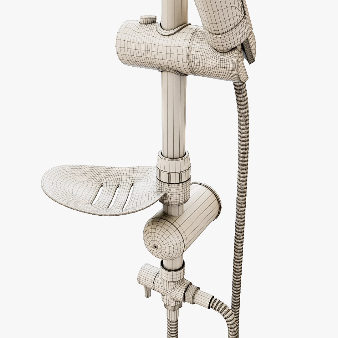 3D model shower set mixer - TurboSquid 1289474