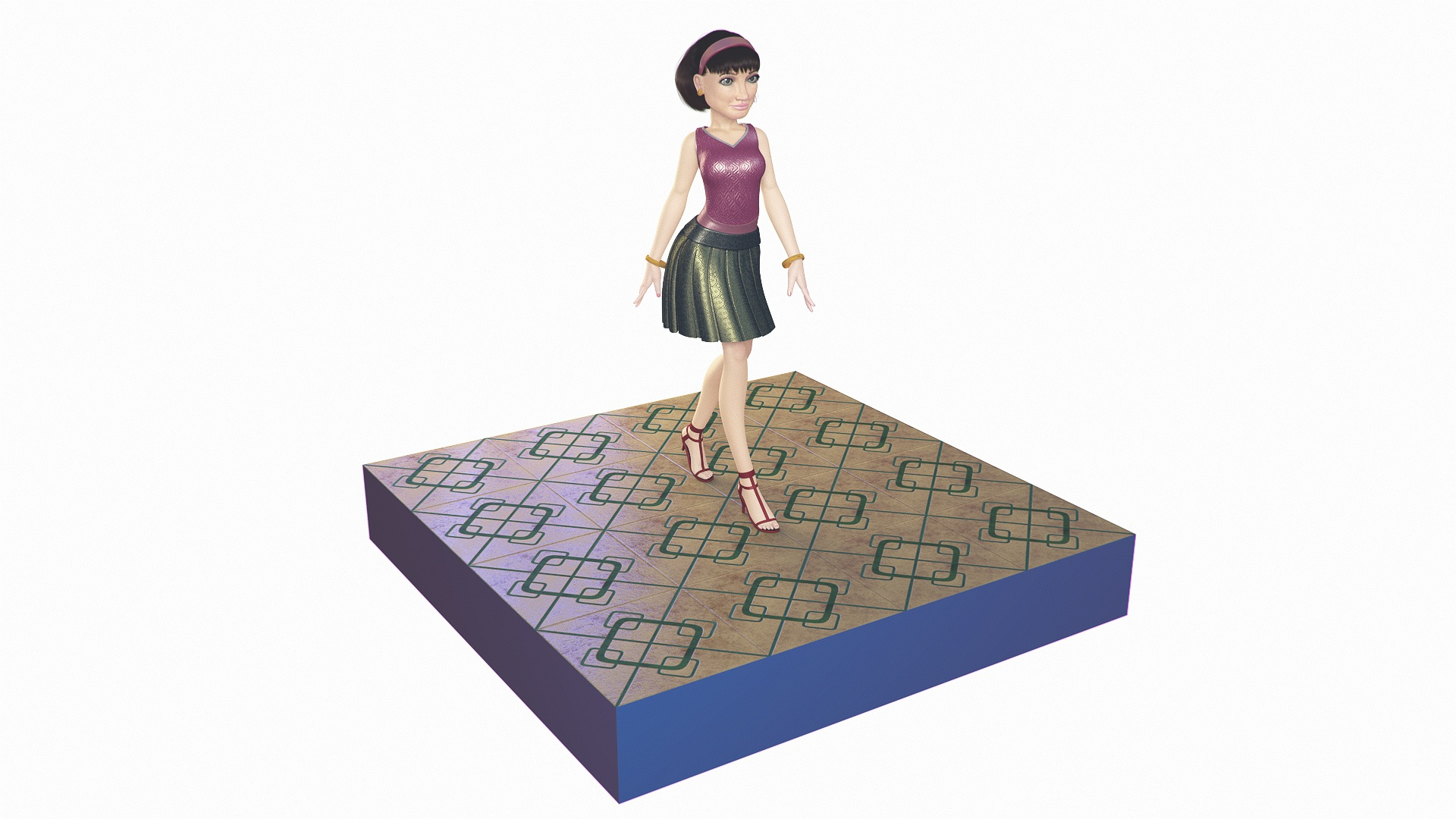 Angela A Stylized Girl 3D - TurboSquid 1856381