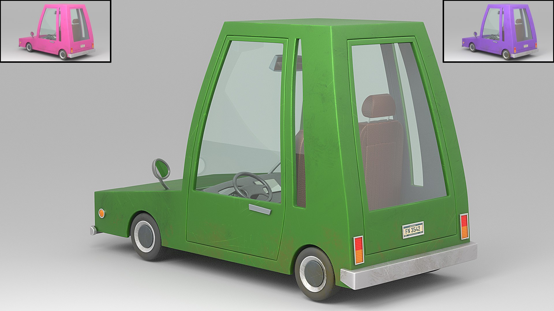 Cartoon Car 3D Model - TurboSquid 2011730