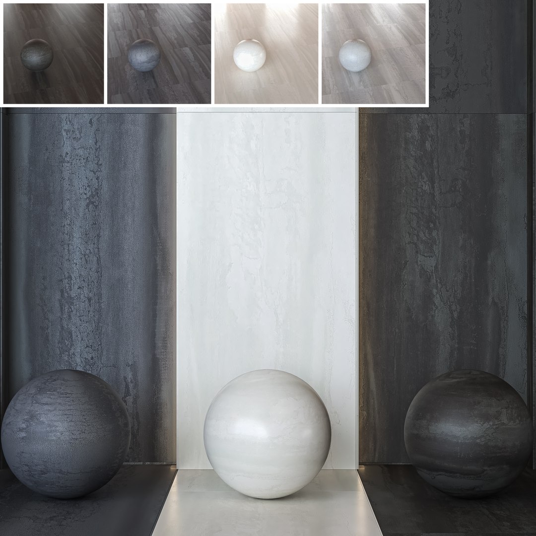 Viva Metallica Metal Effect Tiles - Steel White Calamine Dark -Set Of ...