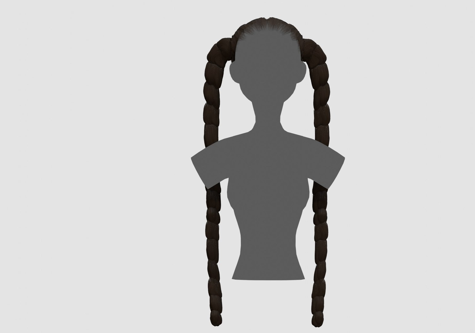 Long Ponytails Hairstyle 3D Model - TurboSquid 1942536