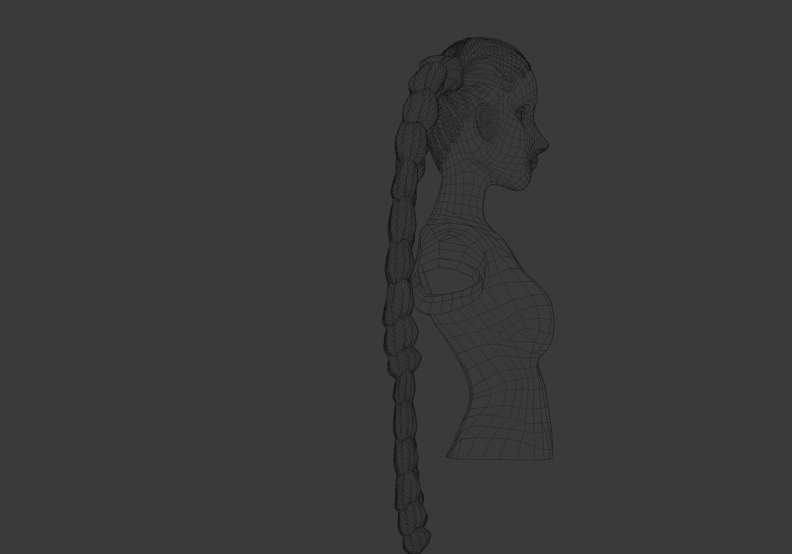 Long Ponytails Hairstyle 3D Model - TurboSquid 1942536