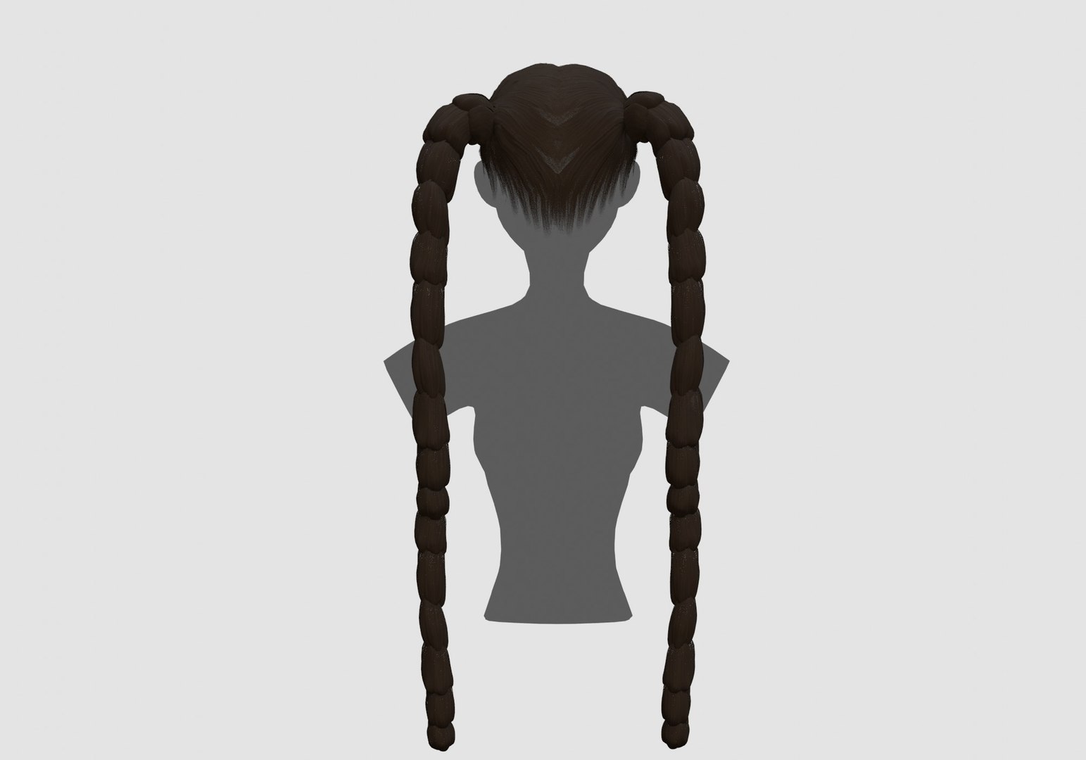 Long Ponytails Hairstyle 3D Model - TurboSquid 1942536