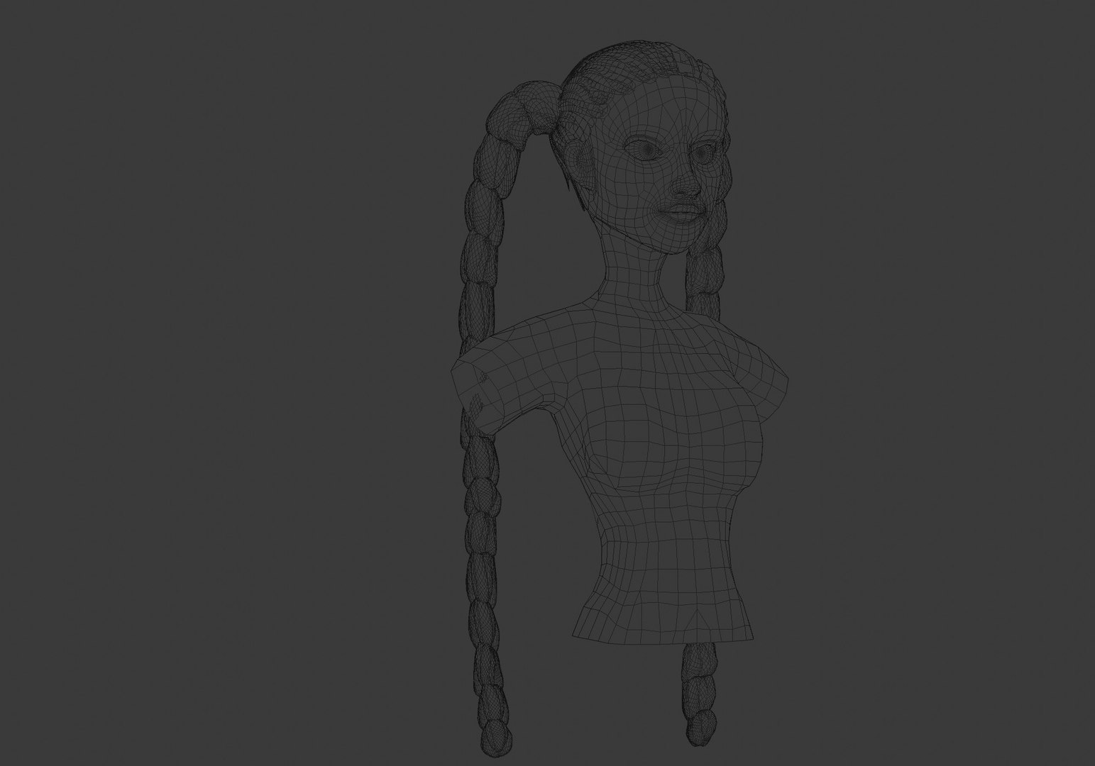 Long Ponytails Hairstyle 3D Model - TurboSquid 1942536