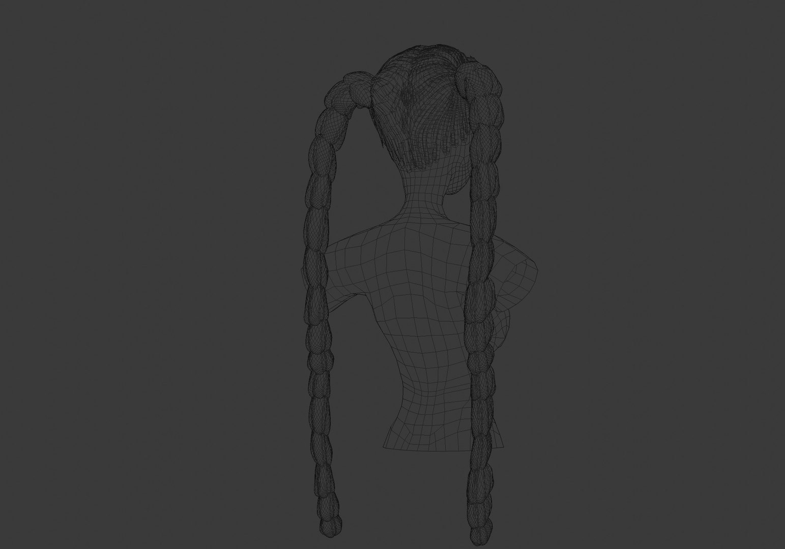 Long Ponytails Hairstyle 3D Model - TurboSquid 1942536