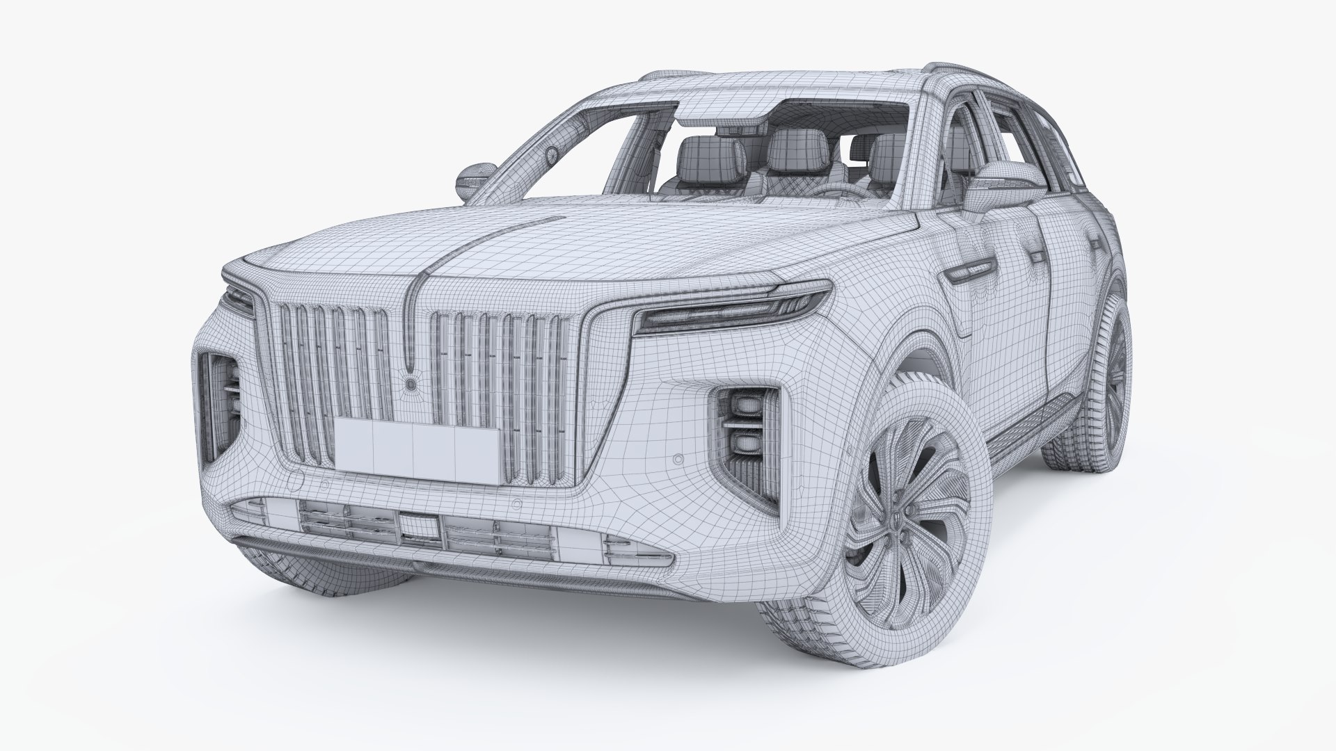 3D 2022 FAW Hongqi E-HS9 - TurboSquid 2093638