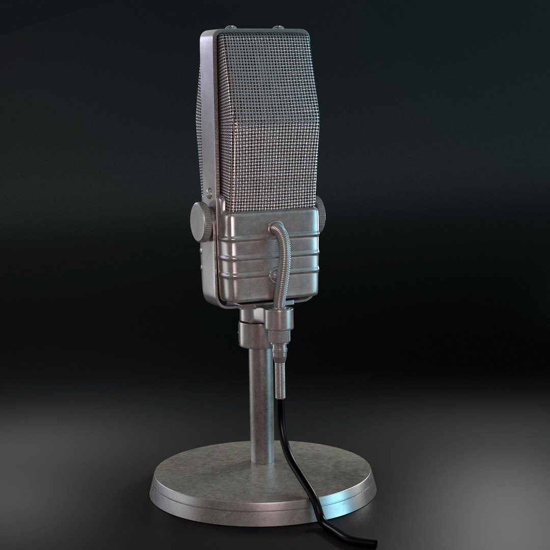 Retro Microphone Electro-voice V-1 3d Model