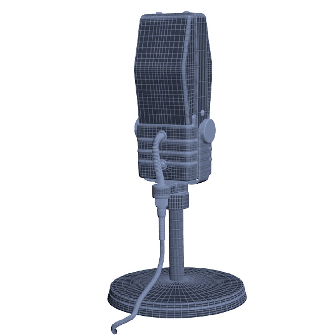 Retro Microphone Electro-voice V-1 3d Model