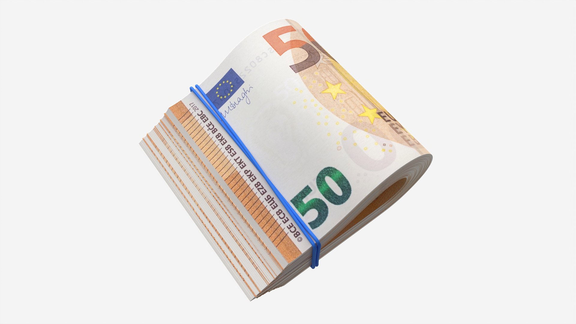 3D Euro Banknotes Folded And Tied 01 Model - TurboSquid 2107418