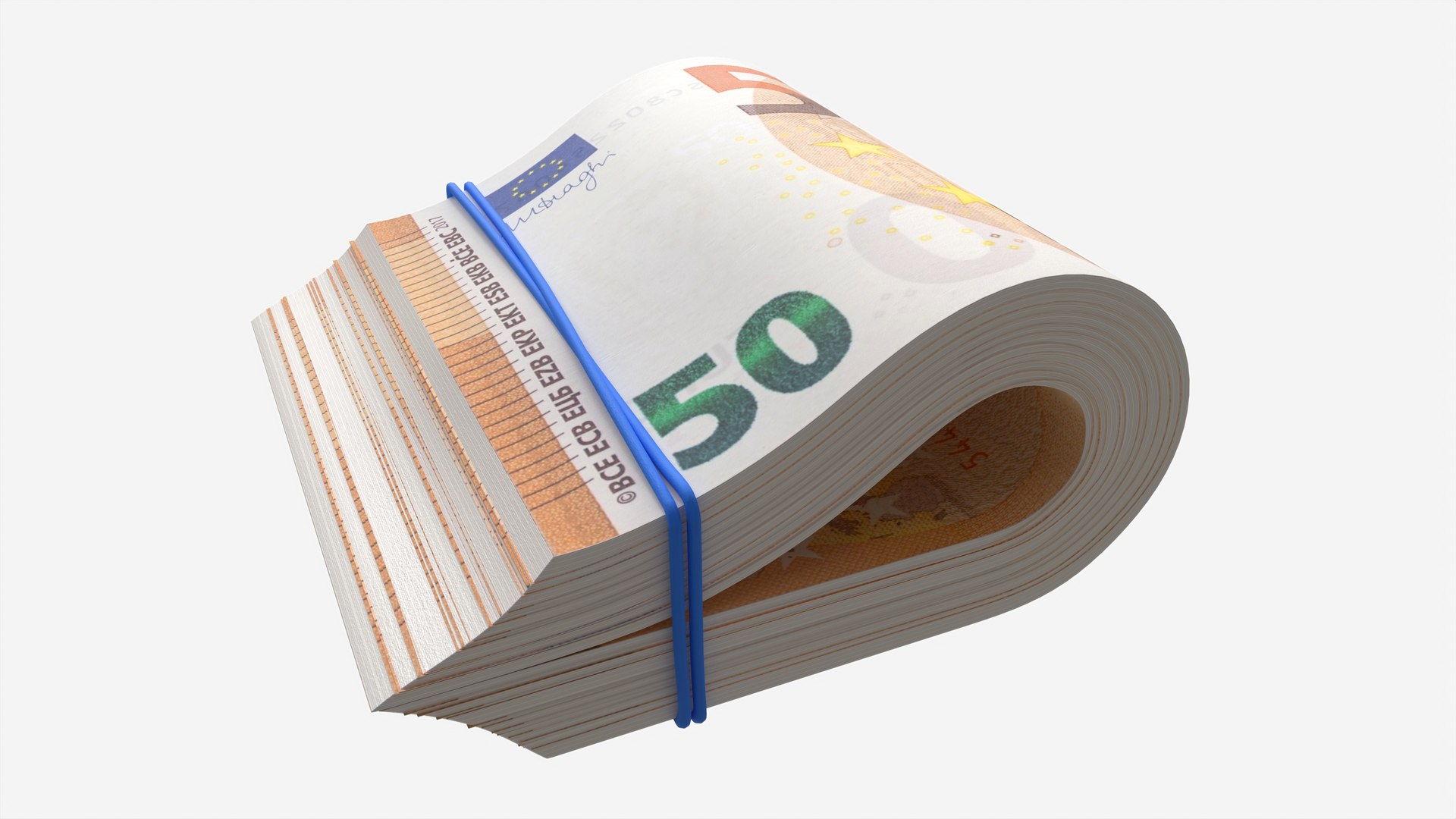 3D Euro Banknotes Folded And Tied 01 Model - TurboSquid 2107418