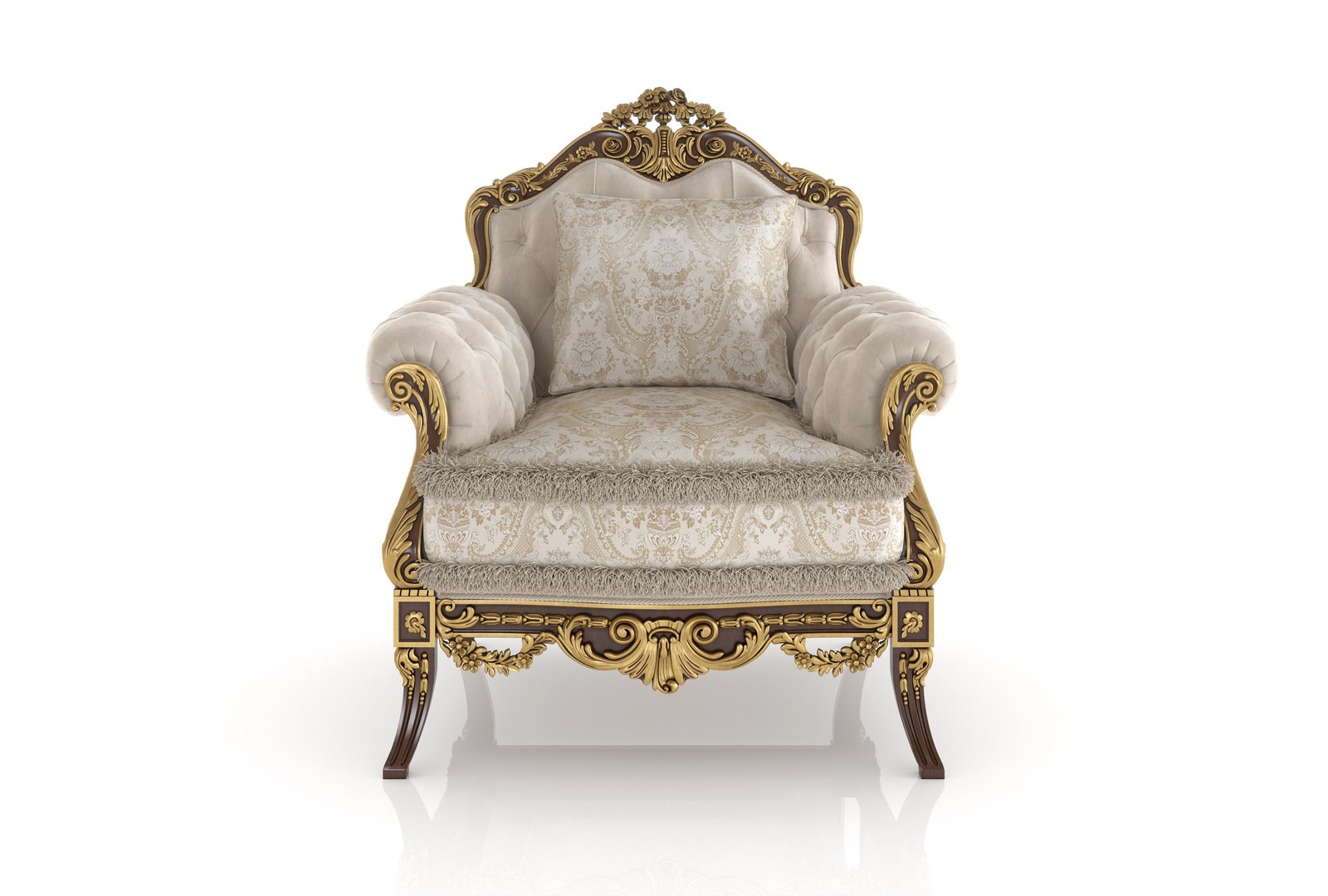Grand Rococo Armchair By Modenese 3D Model - TurboSquid 2290526