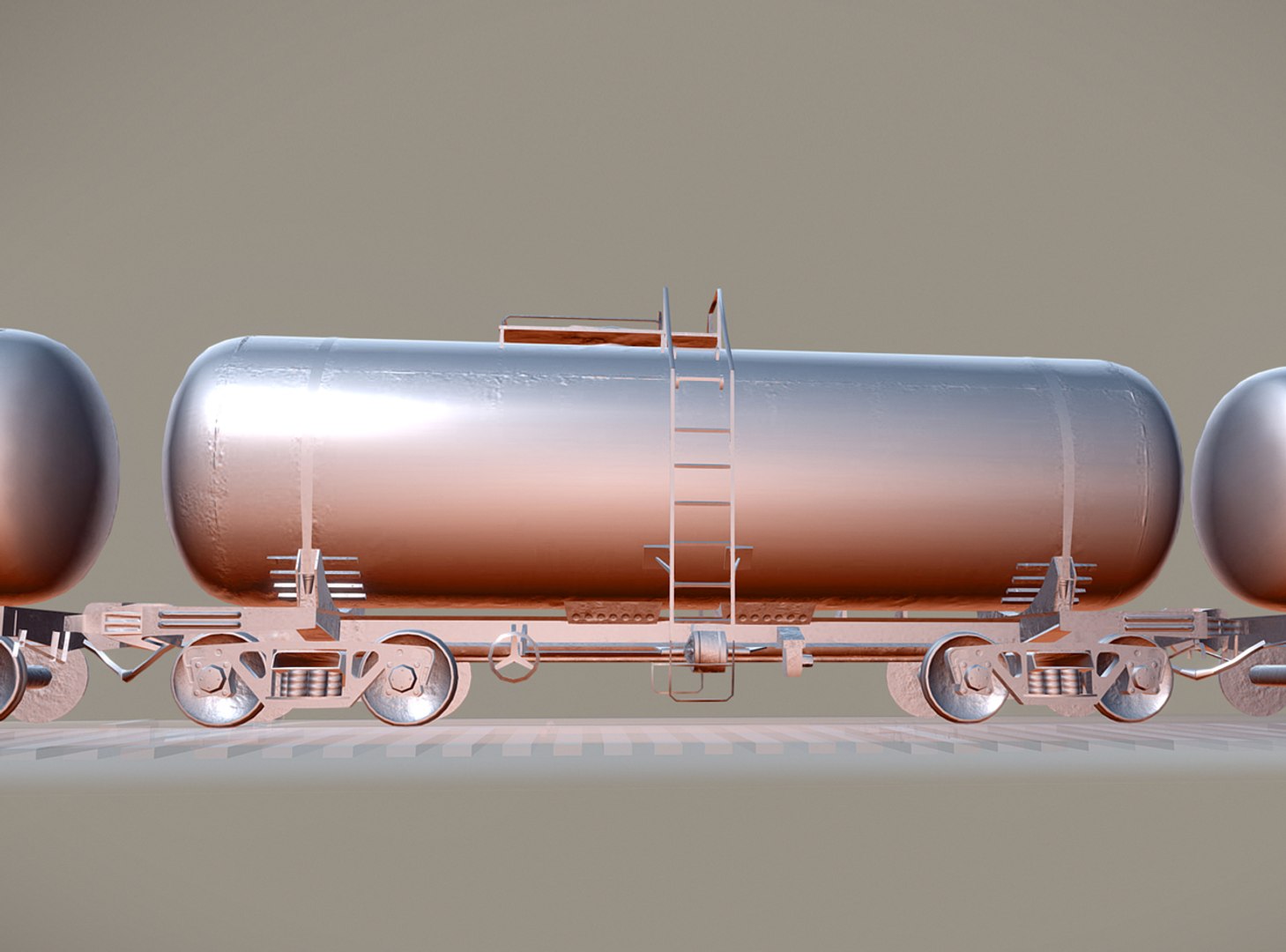 Railway Oil Tank 3d Model