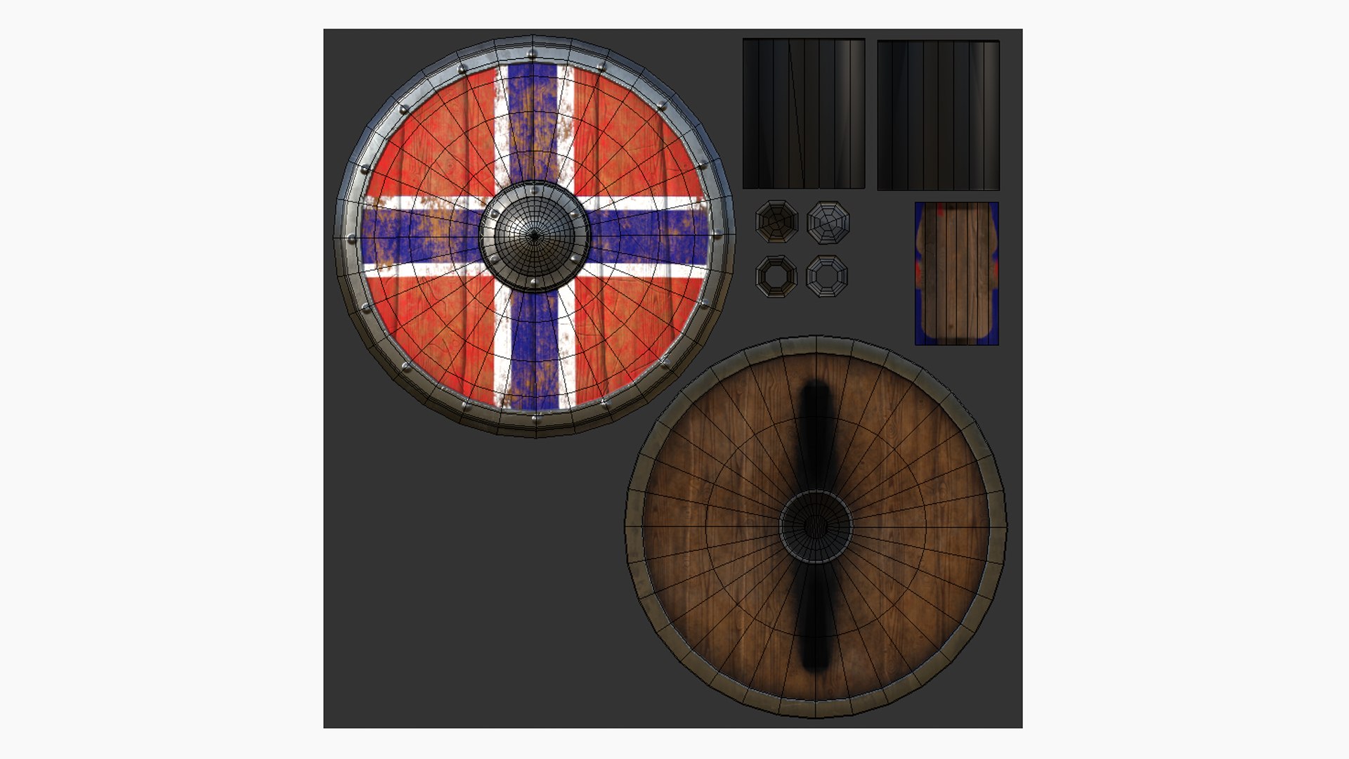 3D Viking Shield A08 Norway - Character Weapon Design - TurboSquid 2234783