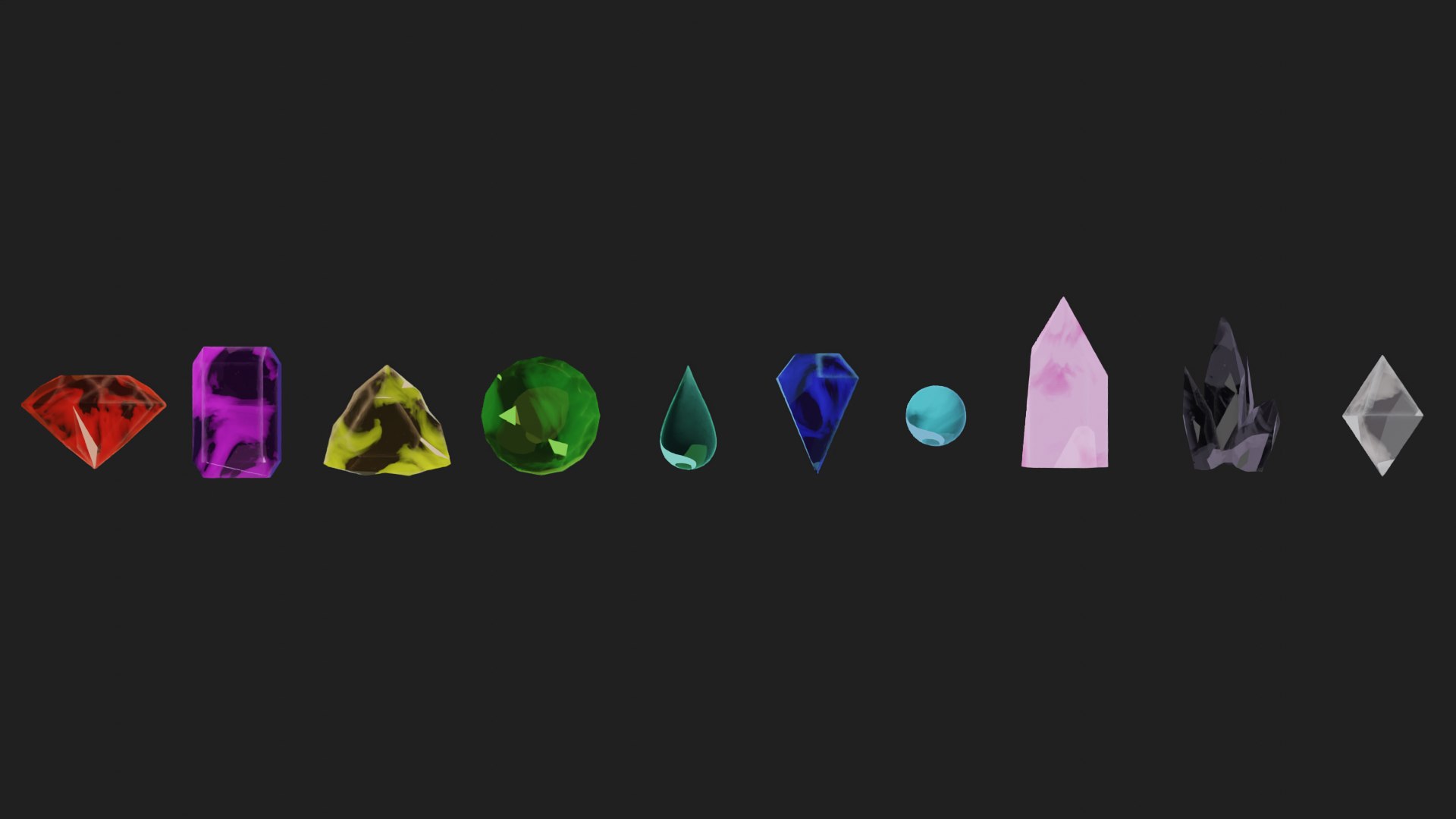 3D Stylized Gems - TurboSquid 2314799