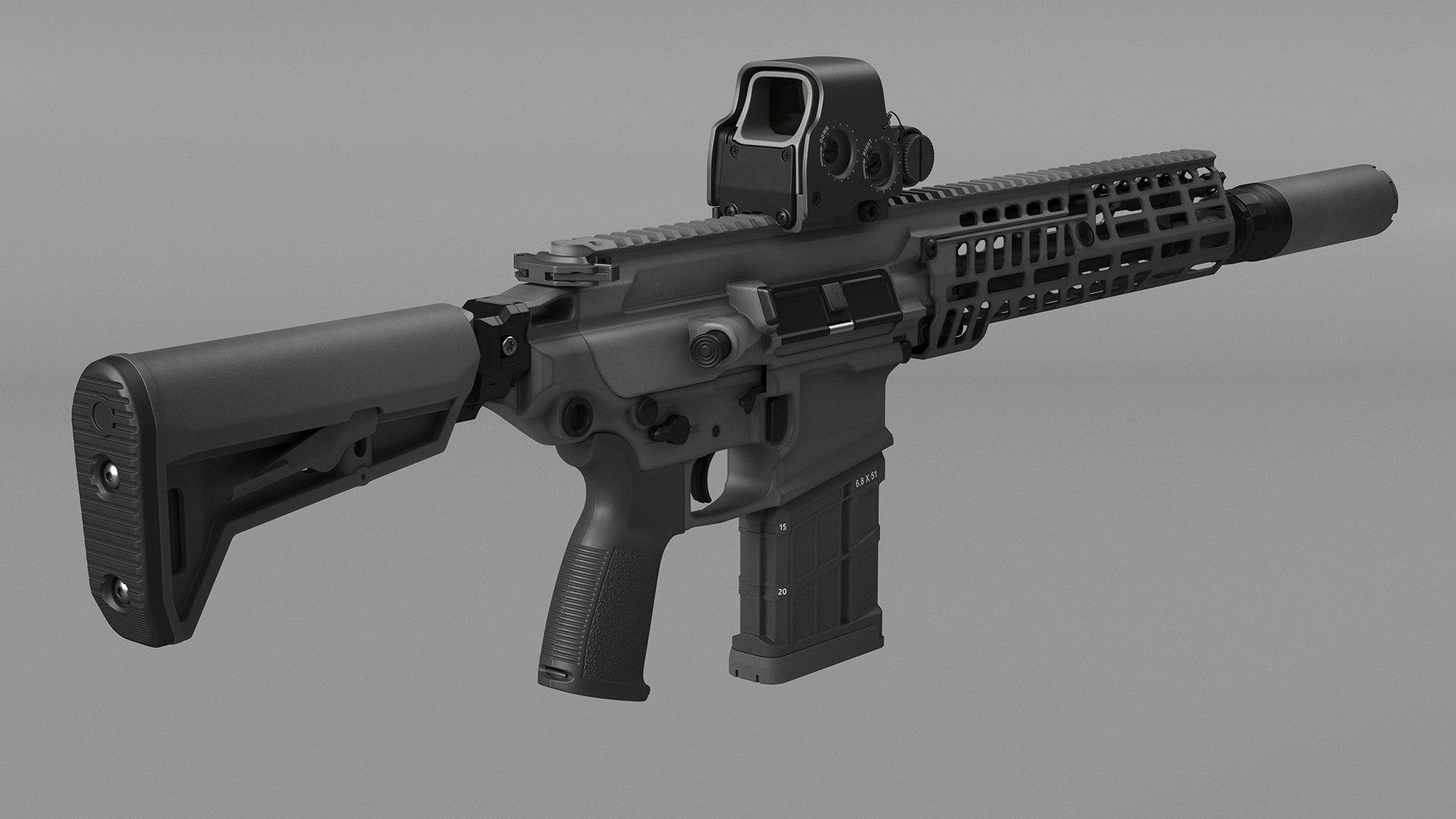 Multi Caliber Assault Rifle 3D Model - TurboSquid 2276354
