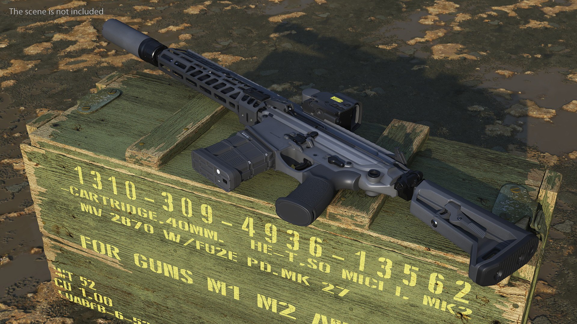 Multi Caliber Assault Rifle 3D Model - TurboSquid 2276354