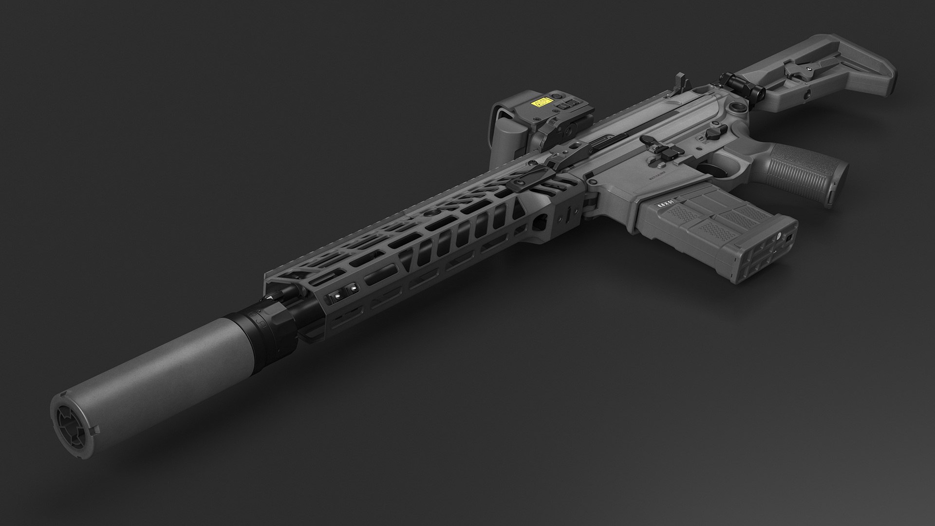 Multi Caliber Assault Rifle 3D Model - TurboSquid 2276354