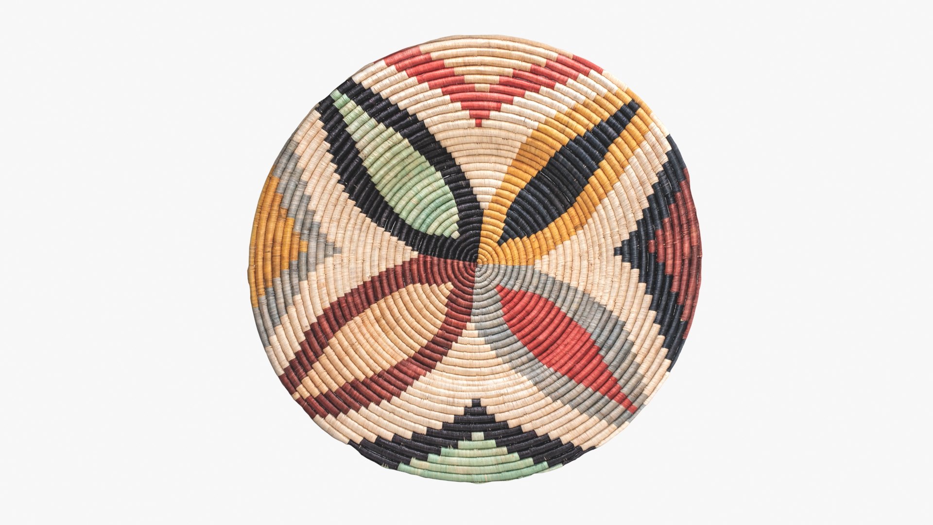 3D Woven Wall Art Plate Multicolor Collection Model - TurboSquid 2328892
