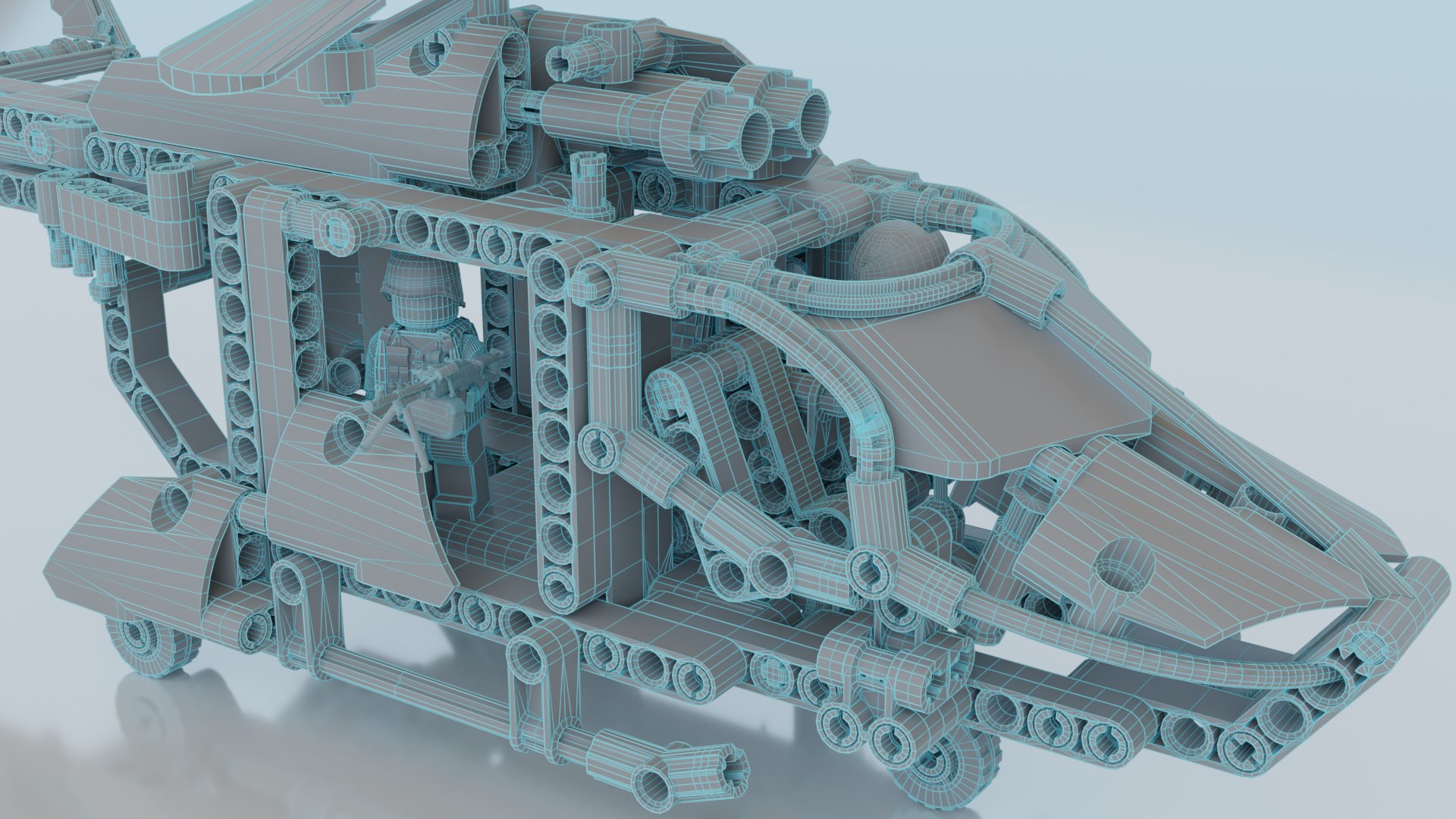 Lego Helicopter UA Air Force 3D model - TurboSquid 1863602