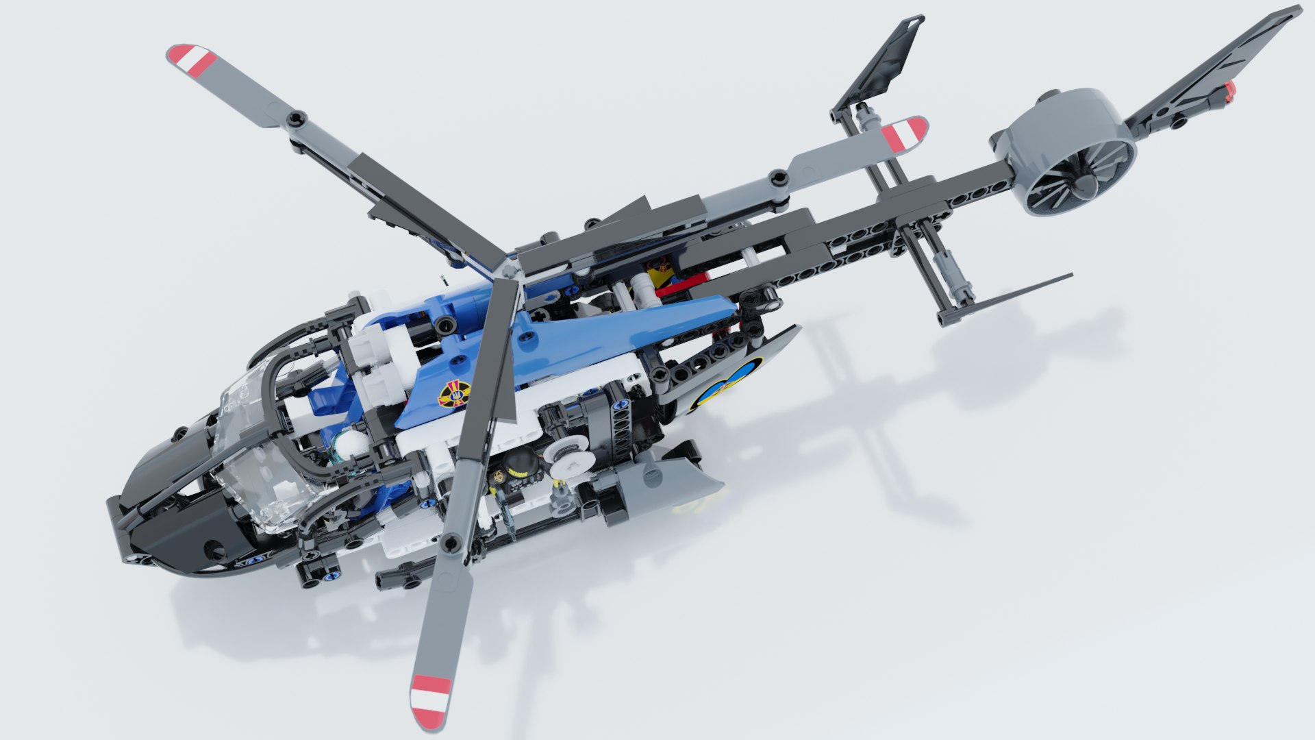 Lego Helicopter UA Air Force 3D Model - TurboSquid 1863602