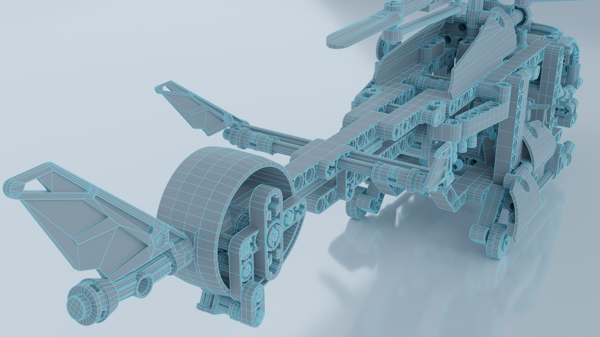 Lego Helicopter UA Air Force 3D model - TurboSquid 1863602