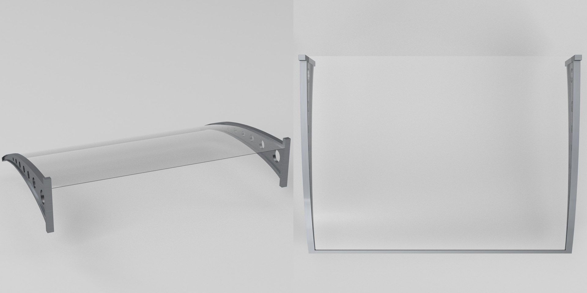 Canopy shelter with glass cover 3D model - TurboSquid 1792564