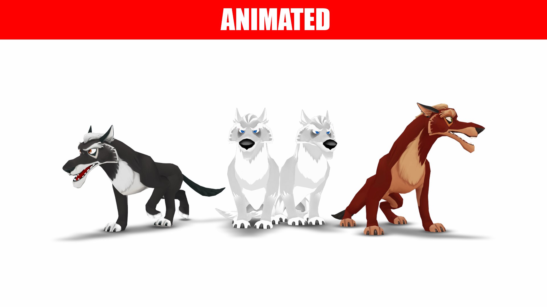 3D Wolves Pack Animations Model - TurboSquid 1634918