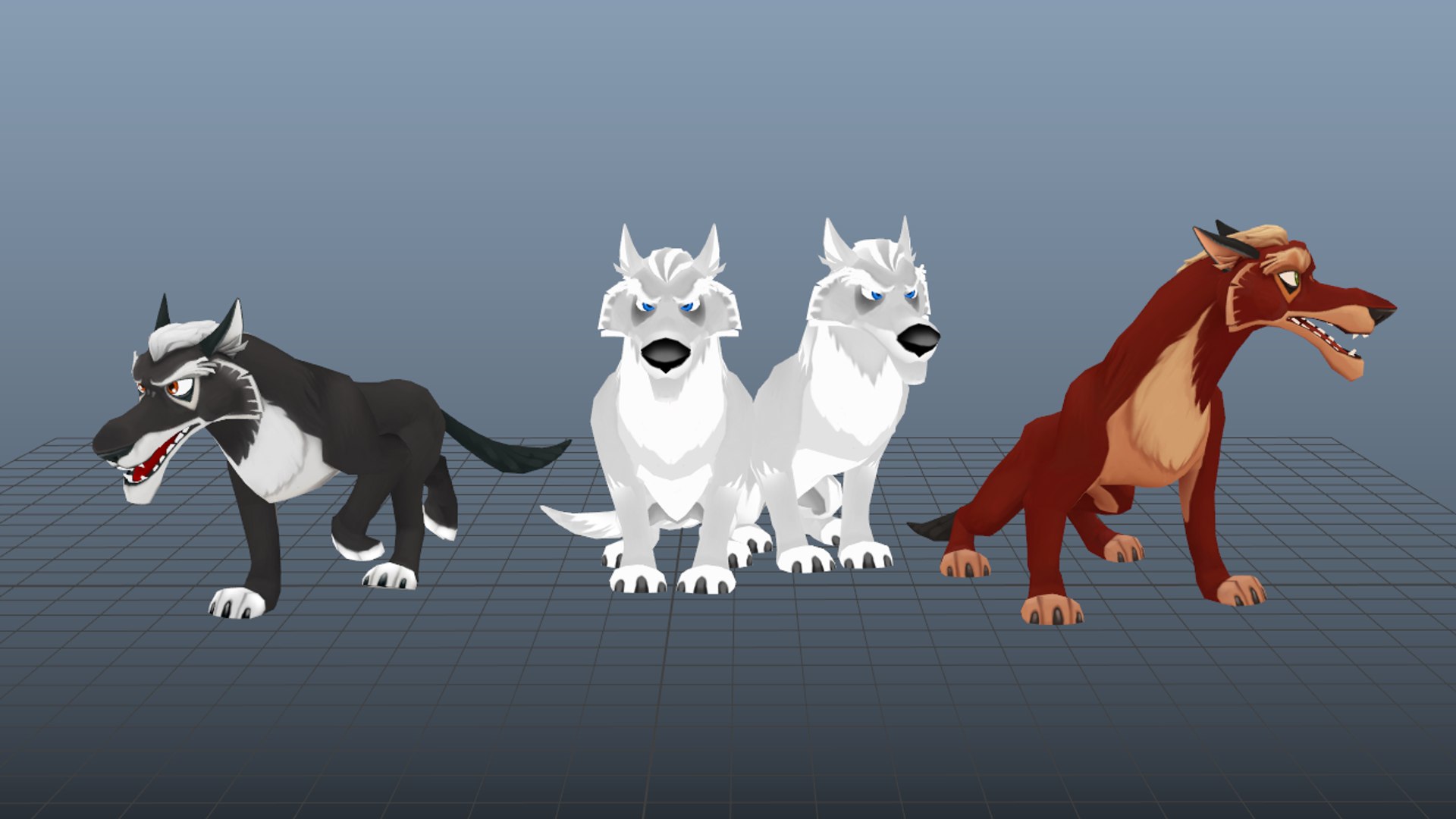 3D Wolves Pack Animations Model - TurboSquid 1634918