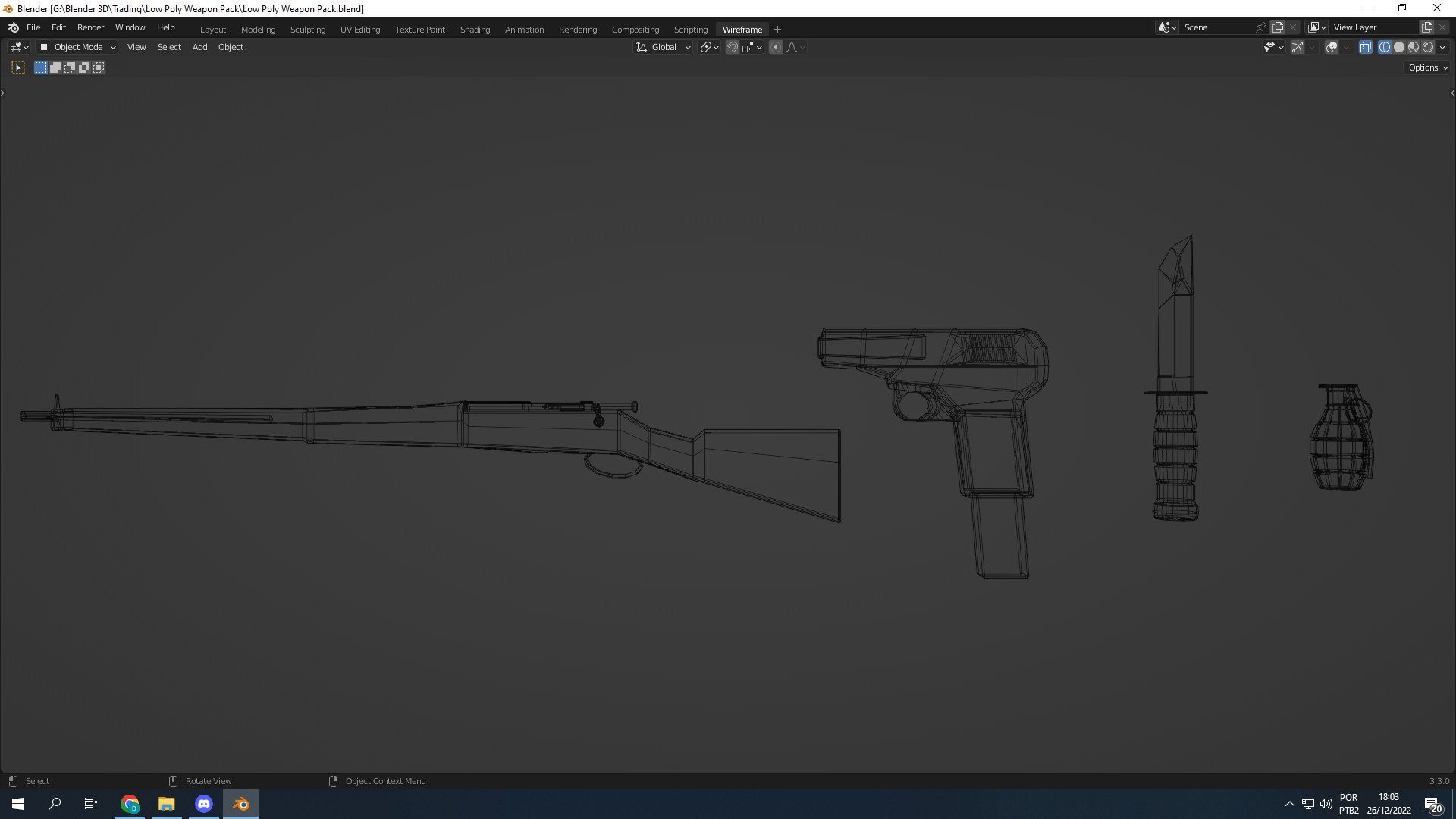 3D World War Low Poly Gun Pack Model - TurboSquid 2005805