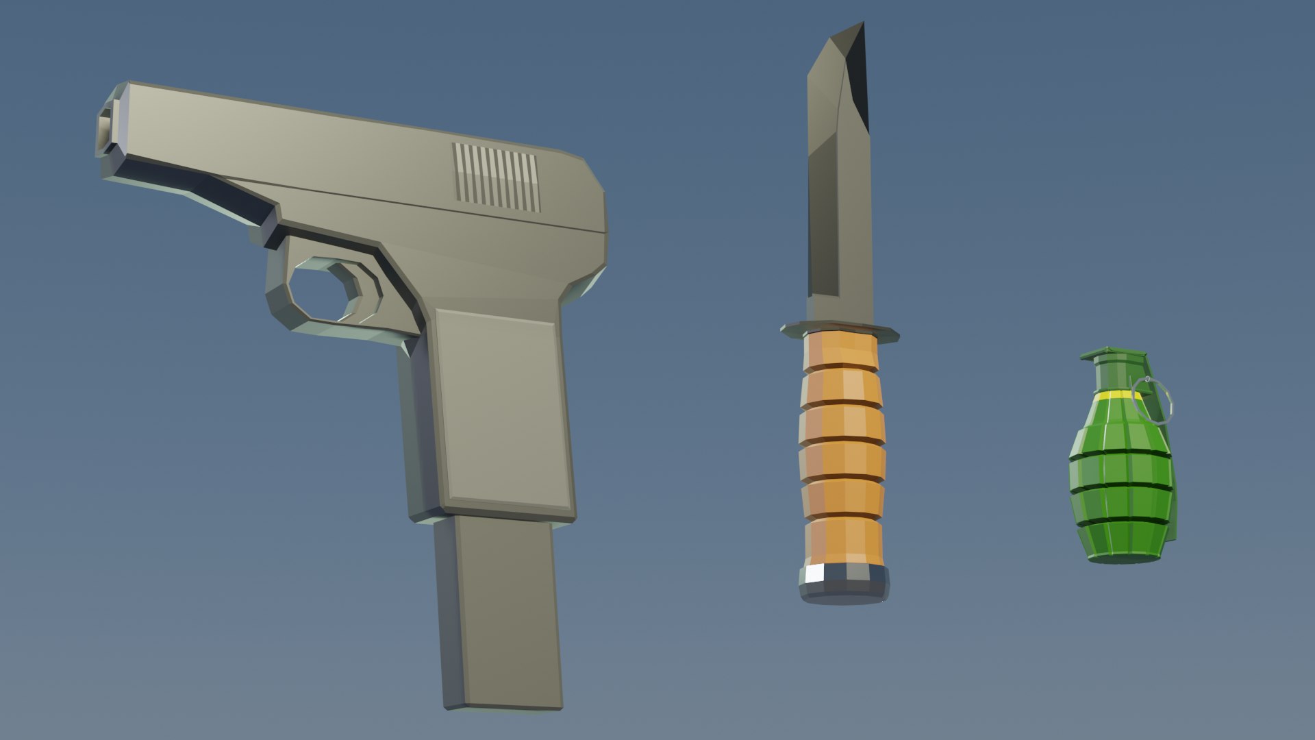 3D World War Low Poly Gun Pack Model - TurboSquid 2005805