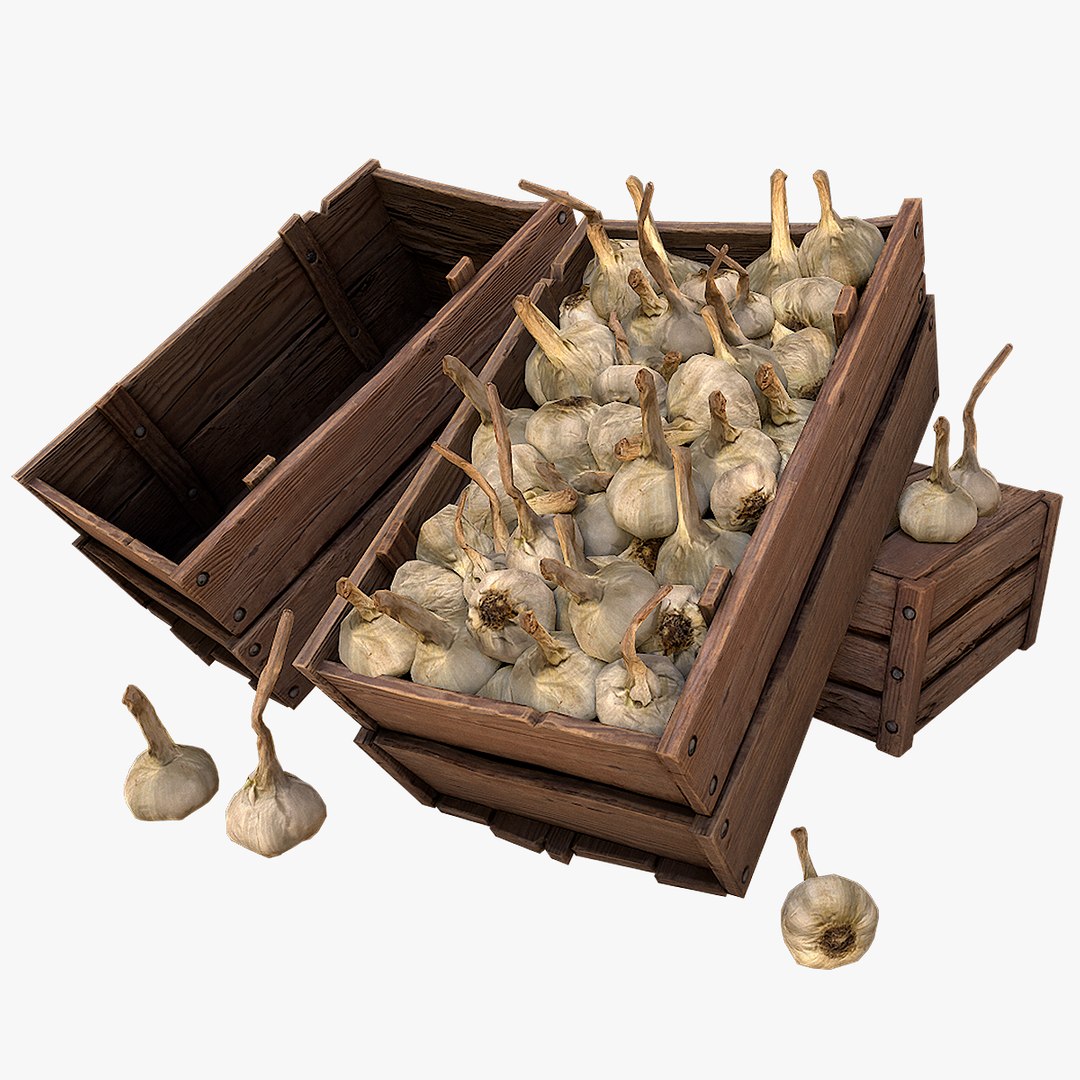Garlic Box Crate Stand 3D - TurboSquid 1916715