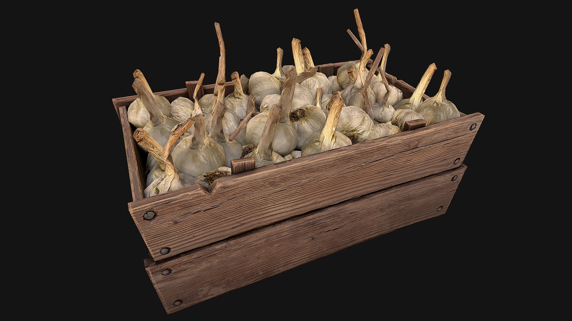 Garlic Box Crate Stand 3D - TurboSquid 1916715