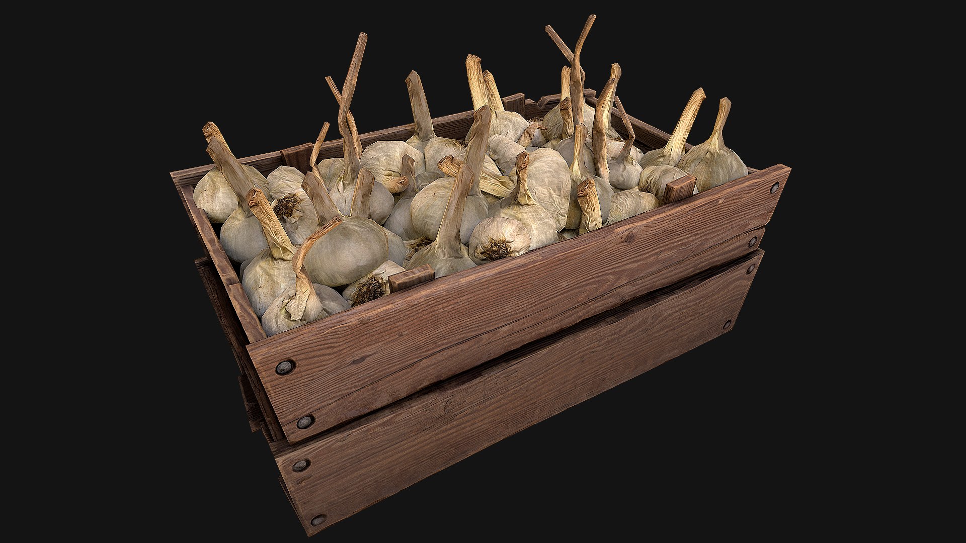 Garlic Box Crate Stand 3D - TurboSquid 1916715