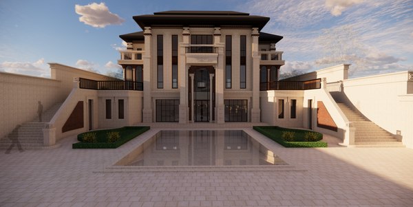 modelo 3d Luxury house modern classic exterior design -A16 - TurboSquid ... modelo 3d Luxury house modern classic exterior design -A16 - TurboSquid ...