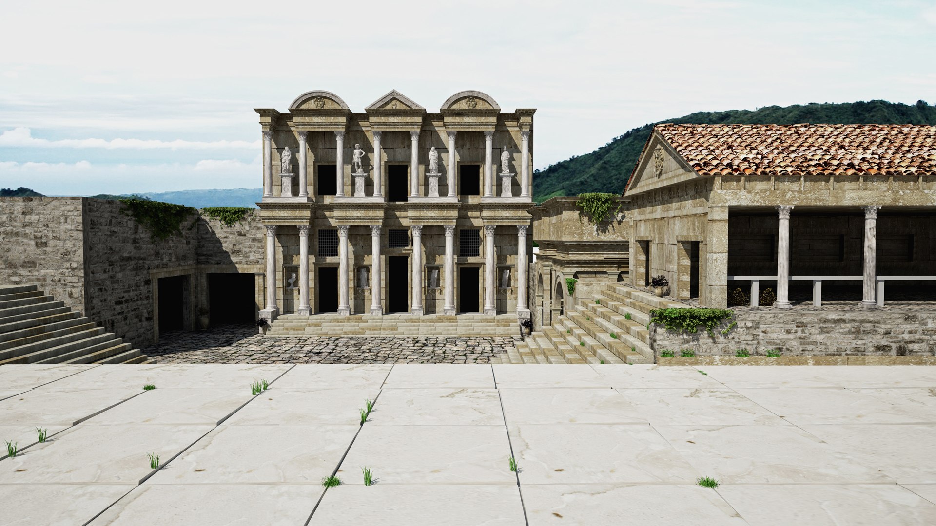 modelo 3d biblioteca de celsus - TurboSquid 817059
