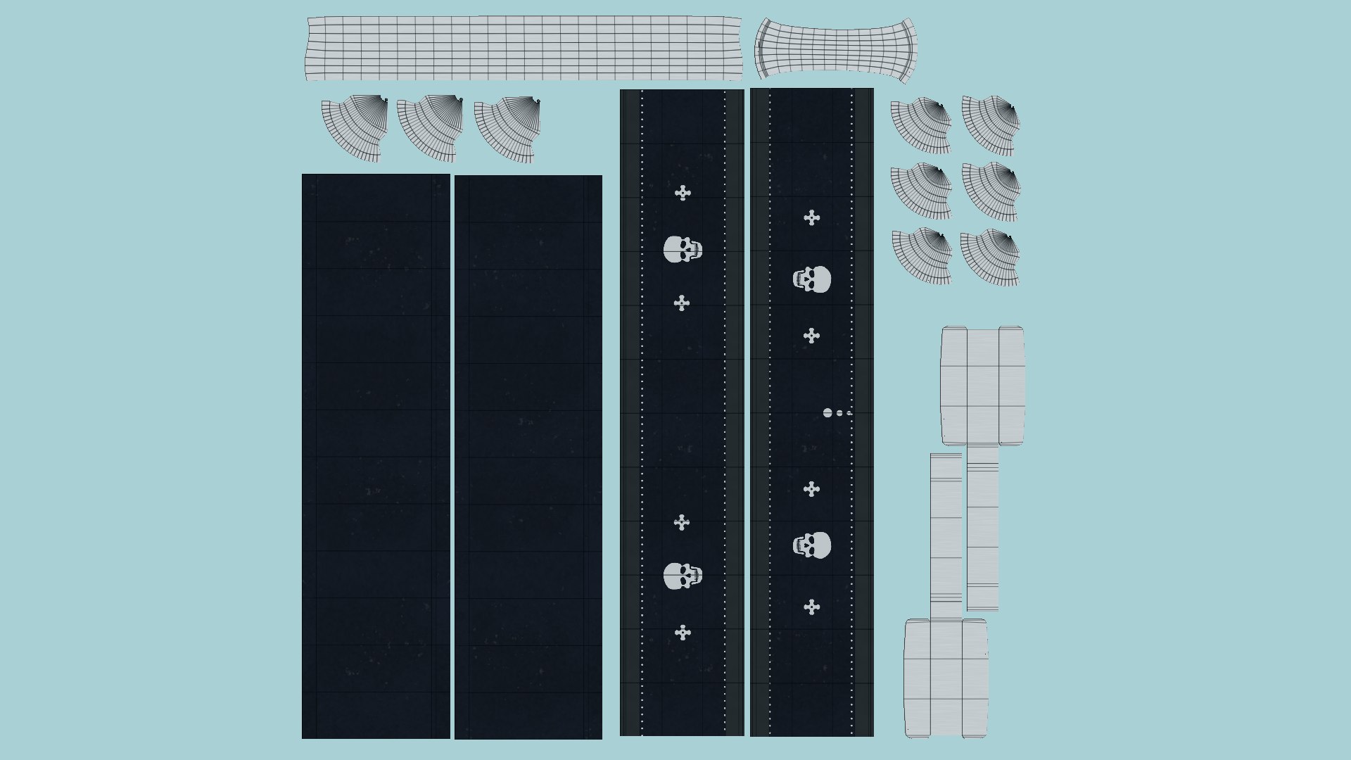 3D Gothic Choker Collar 05 Black Skull - Character Design Fashion ...