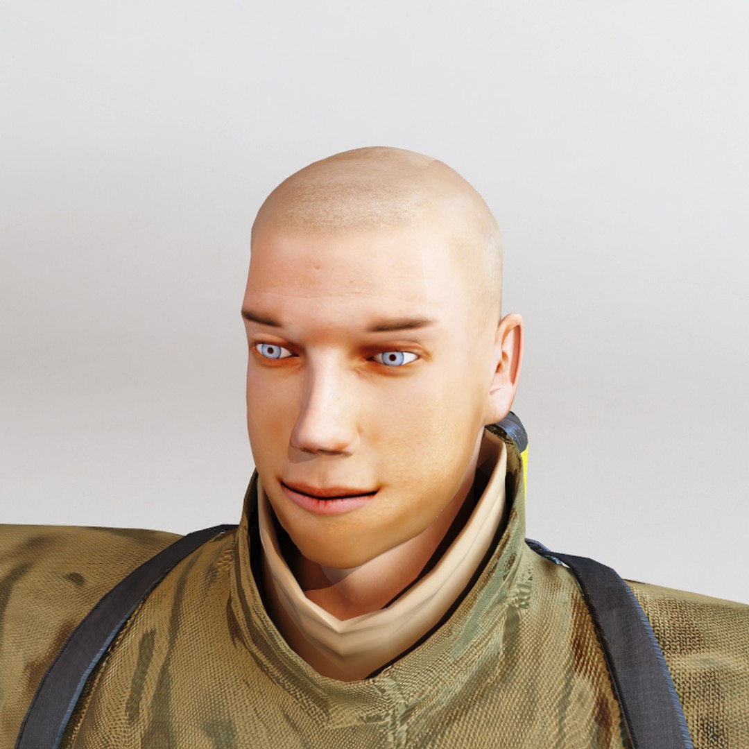 C4d Fireman Modelled