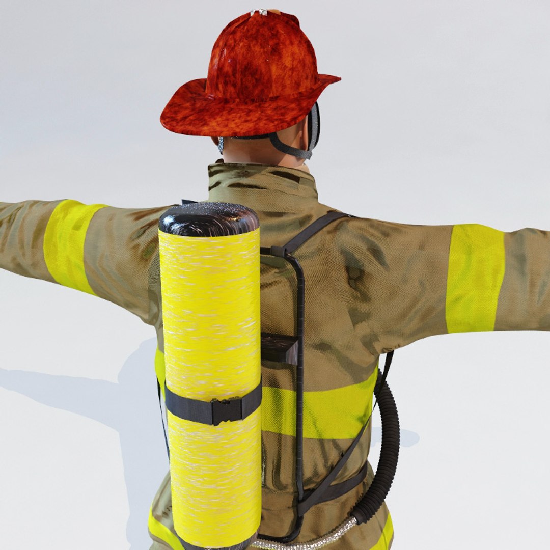 C4d Fireman Modelled