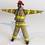 C4d Fireman Modelled