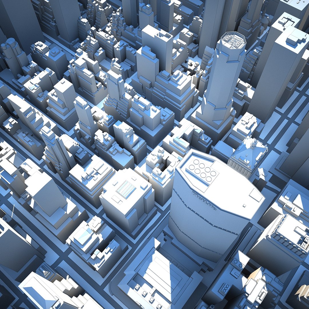 3d New York Broadway Zone Model