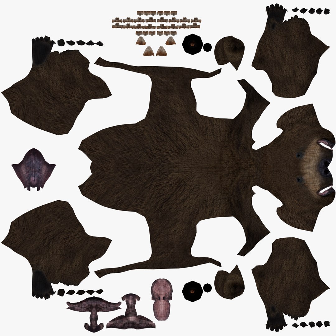 bear fur animation 3d