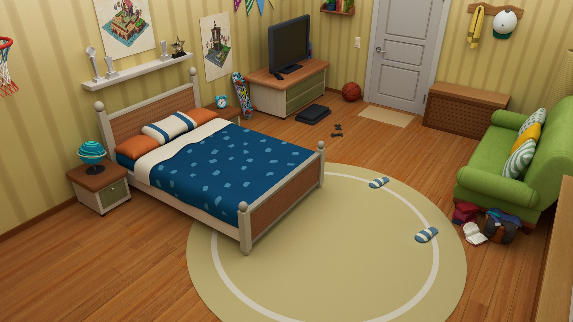 Bed Room Model Turbosquid 1527117