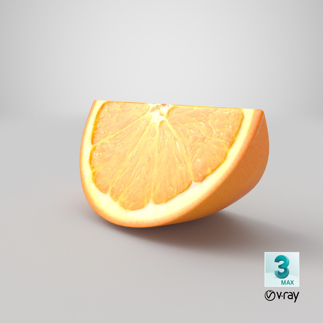 3D realistic orange slice - TurboSquid 1204925