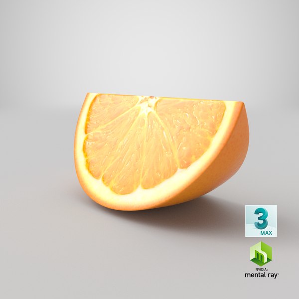 3D realistic orange slice - TurboSquid 1204925