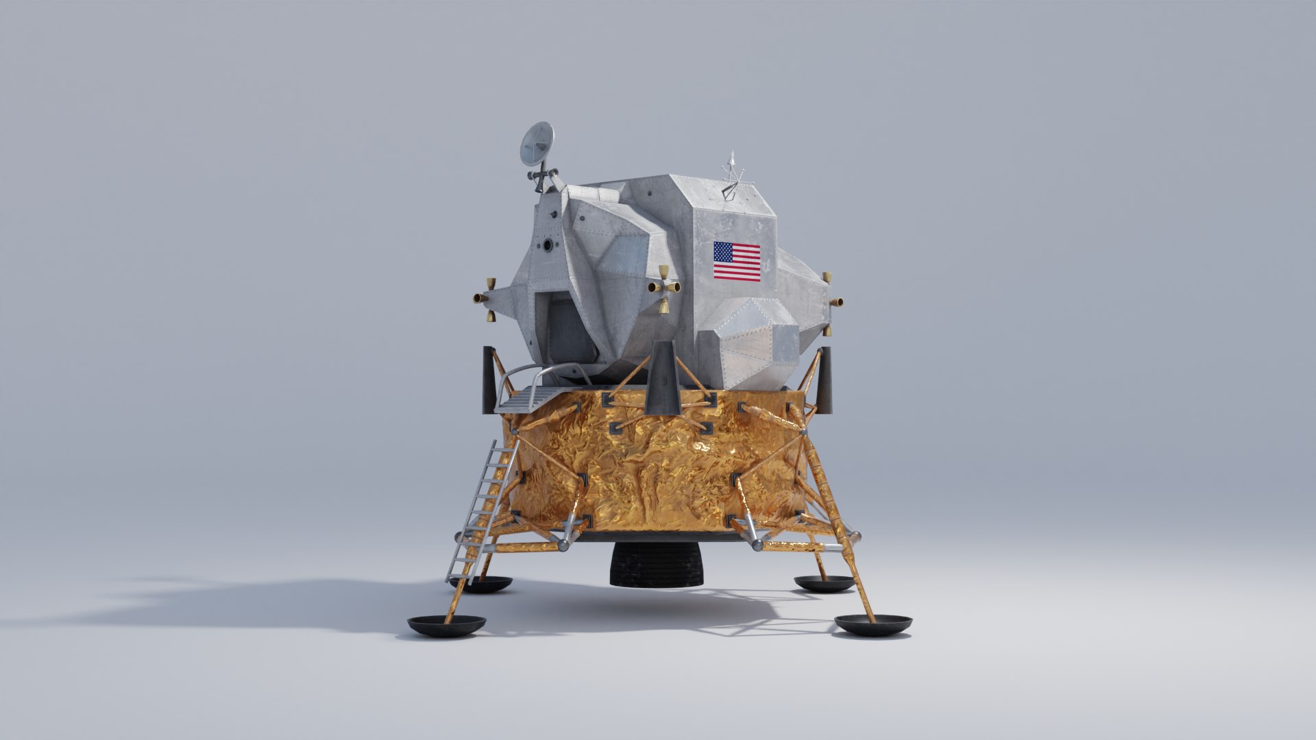 Lunar Lander 4K And 2K Textures 3D Model - TurboSquid 2068790